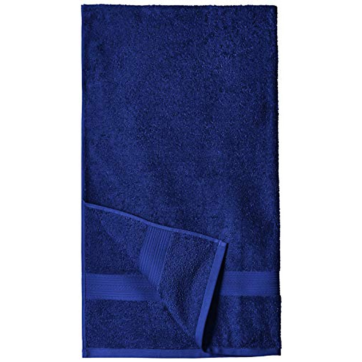 Amazon Basics Fade-Resistant Cotton Bath Towel - 4-Pack, Navy Blue