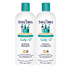 Fairy Tales Curly-Q Daily Hydrating Shampoo and Conditioner for Kids - 32oz Curly Hair Set - Paraben, Sulfate, Gluten and Nut Free