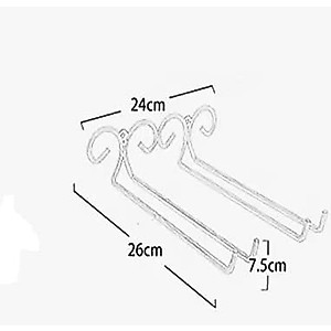 DYT 2-Rail Wine Glass Rack,10.2 Inch Stemware Rack Wall Mounted for Kitchen Cabinet Bar,Stemware Rack Metal Stemware Holder Wine Glass Holder Wine Glass Hanger,Black
