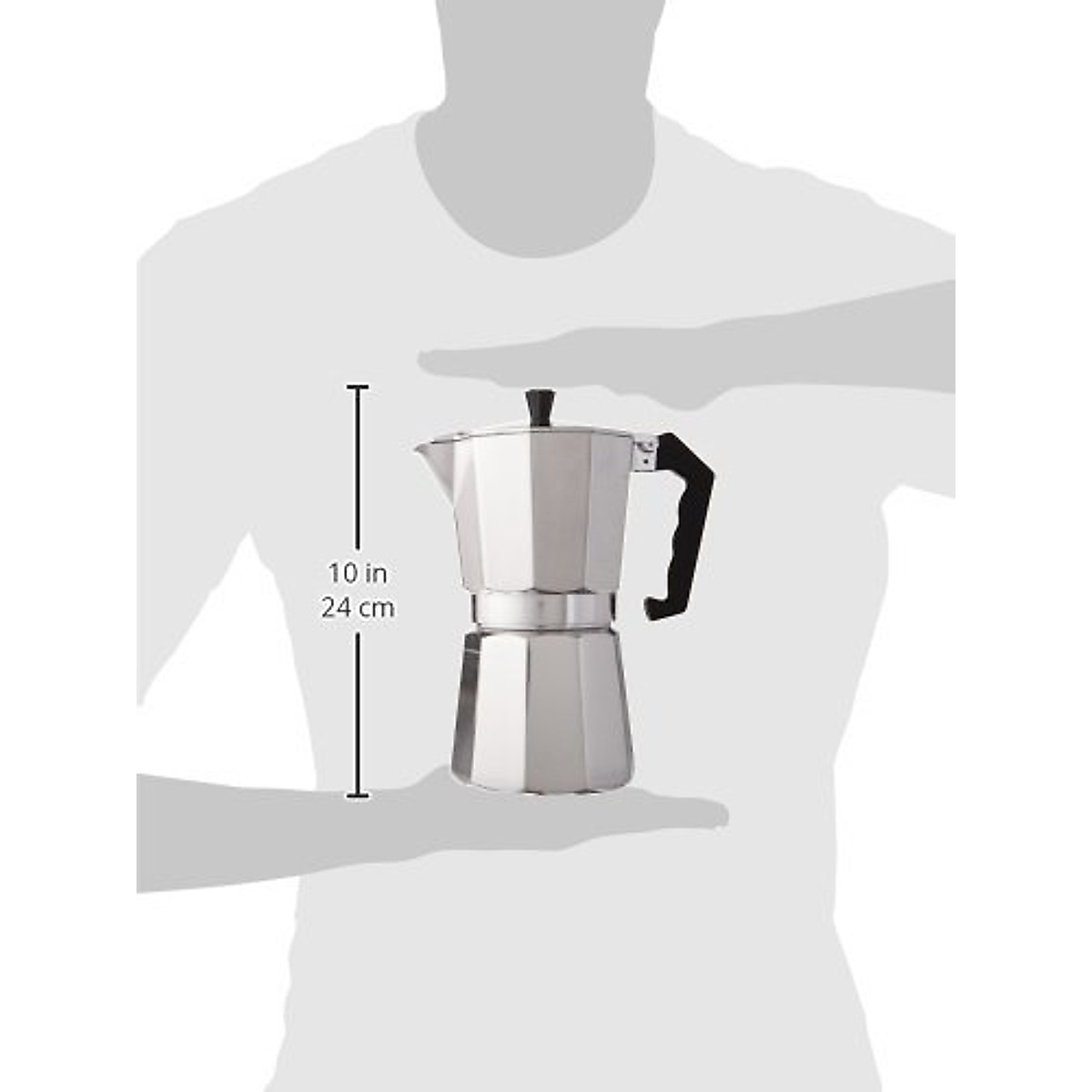 Norpro 8-Cup Espresso Maker, One Size, Silver