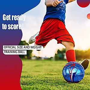 Senston Soccer Ball Size 5 for Kids and Adult Training Ball Official Match Football Balls with Pump