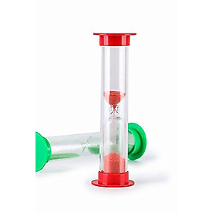Shindel 12PCS Sand Timers, 2 Minutes Sand Clock Timer Plastic Hourglass Timer for Classroom, Brushing Children's Teeth