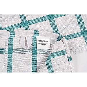 KAF Home Mixed Flat & Terry Kitchen Towels | Set of 6 18 x 28 Inches | 4 Flat Weave Towels for Cooking and Drying Dishes and 2 Terry Towels, for House Cleaning and Tackling Messes and Spills (Teal)