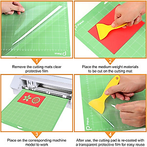 3 Pack Standard Grip Mat 12x12, Reusable Cutting Mats for Crafts, Cutting Mats for Maker 3/Maker/Explore 3/Air 2/Air/One