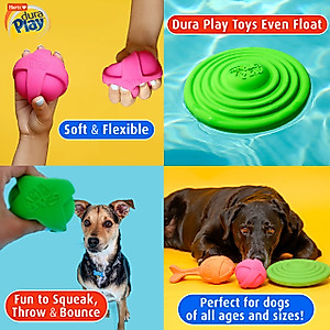 Hartz DuraPlay Ball Squeaky Latex Dog Toy, Neon Green, Neon Pink & Neon Orange, Large 3 Count Pack