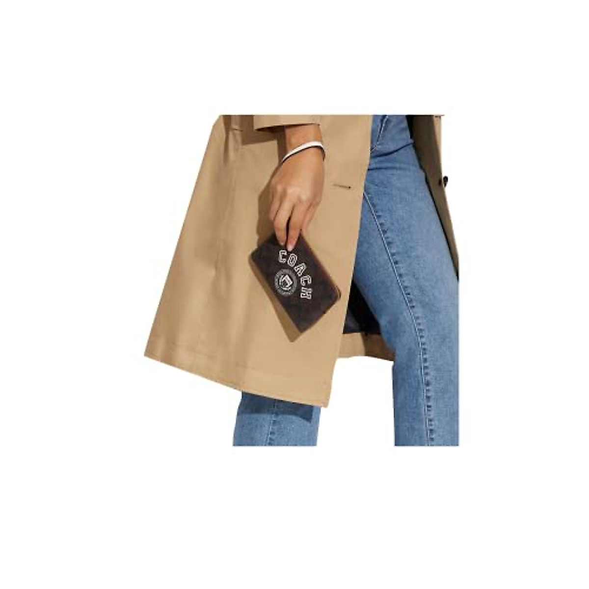 COACH Corner Zip Wristlet In Signature Canvas (IM/Brown/Chalk Multi)