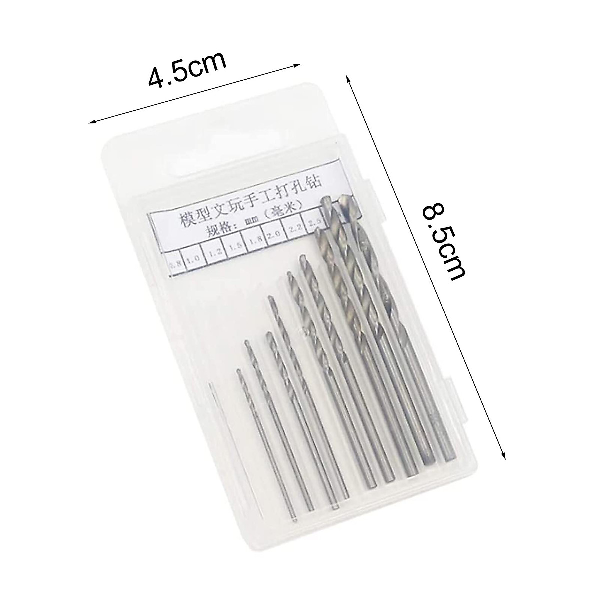Twist Hand Drill Bits Set, 10pcs Twist Drill Bits Mini Drill Bit Set High Toughness Good Efficiency Twist Drill Bit Set for Wood, Steel, Metal, Plastic, Small Drill Bits DIY Drilling Tool Silver