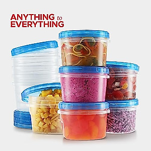 Tafura Twist Top Soup Storage Containers with Lids [16 Oz - 10 Pack] Reusable Freezer Containers for Food with Screw On Lids, 16 Ounce Food Storage Container with Cover, Leakproof, BPA Free