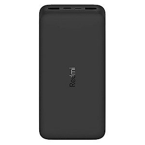 Xiaomi 20000mAh Redmi Power Bank, Fast Charge, Two-Way 18W Fast Charge, Dual Input and Output Ports, 74Wh High Capacity, External Battery Pack Compatible with iPhone, Samsung, Android Devices