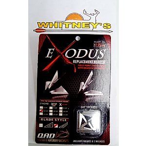 QAD Exodus Replacement Blades for 85/100 Grain Swept Blade Broadheads