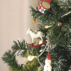 Aizulhomey Christmas Ornaments 12 Pcs Set Metal Double Sided Hand Painted Tree Hanging Decorations, car and Home Decor