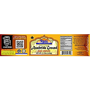Rani Asafetida (Hing) Ground 3.75oz (106g) PET Jar ~ All Natural | Salt Free | Vegan | Non-GMO | Asafoetida Indian Spice | Best for Onion Garlic Substitute