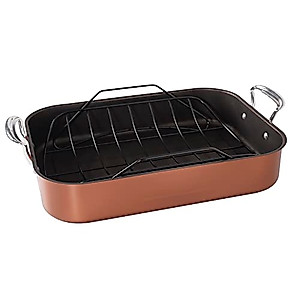Nordic Ware Turkey Roaster with Rack, Copper