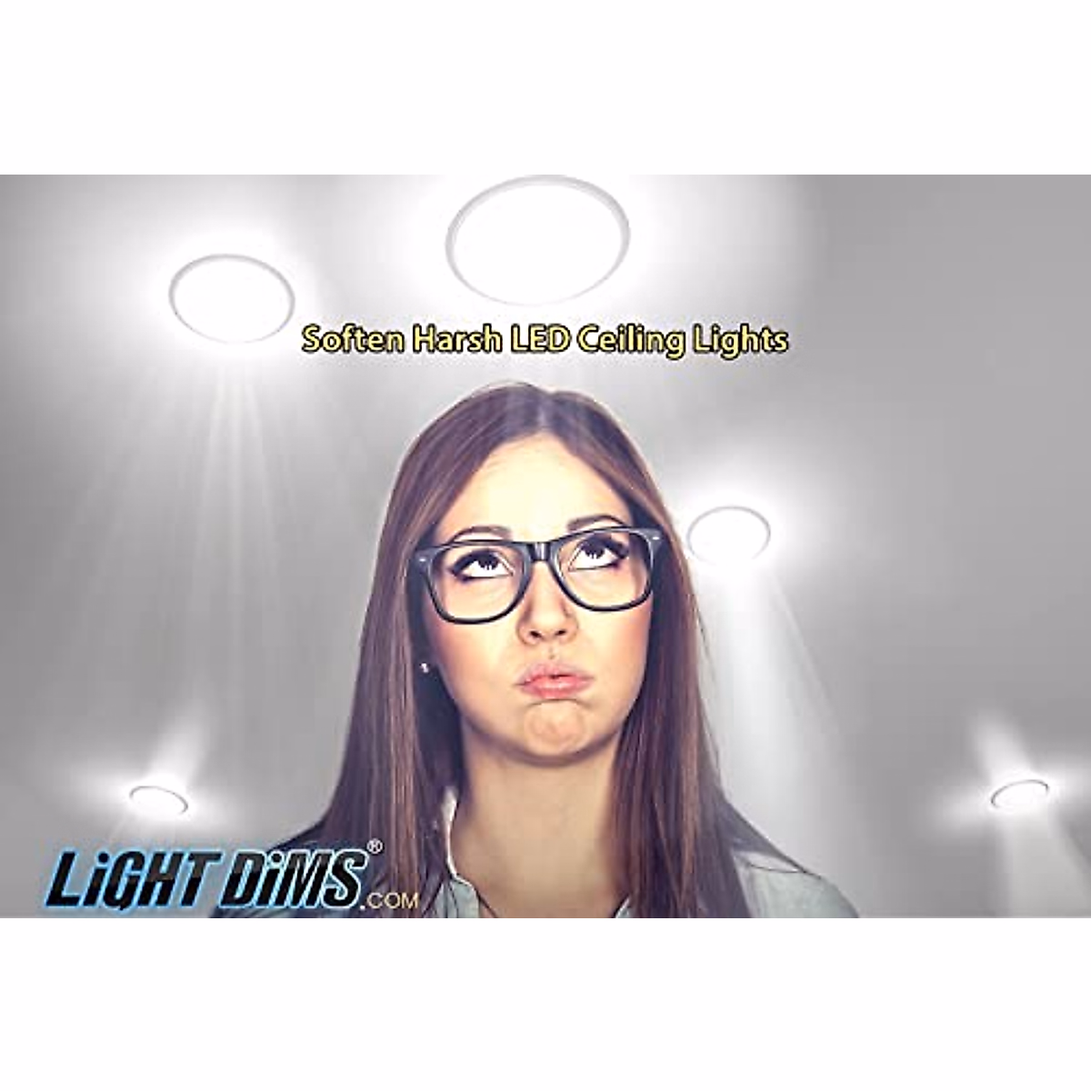 LightDims White Dims Self Adhesive Dimming/Softening Sheets for Harsh LED Lights Medium Size (2 Sheets) Neutral Color & a Free Mystery Gift Sheet (3 Sheets Total). Packaging May Vary