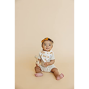 Copper Pearl Baby Bandana Drool Bibs for Drooling and Teething 4 Pack Gift Set Rue, Soft Set of Cloth Bandana Bibs for Any Baby Girl or Boy, Cute Registry Ideas for Baby Shower Gifts