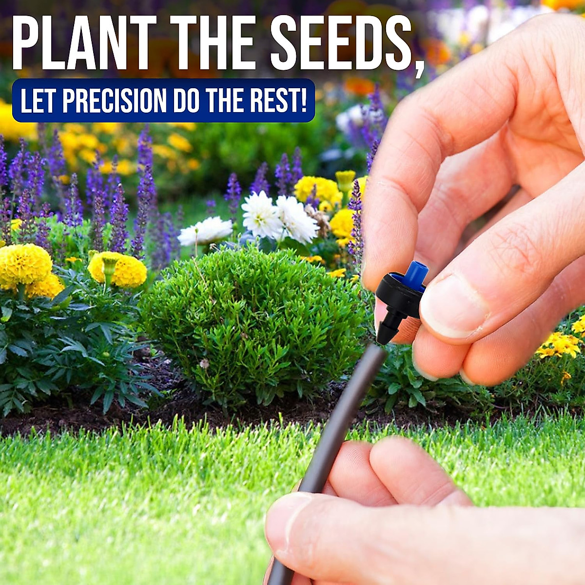 DripRack WHERE EVERY DROP MATTERS... Pressure Compensating Drippers (Pack of 100) - 2L/h Flow Rate by- Ideal for Home Gardens, Orchards, and Greenhouses