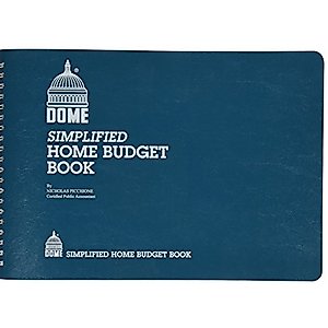 Dome Publishing Co Inc Home Budget Book, 64 Pages, 10-1/2 x 7-1/2 Inches, Teal (DOM840)