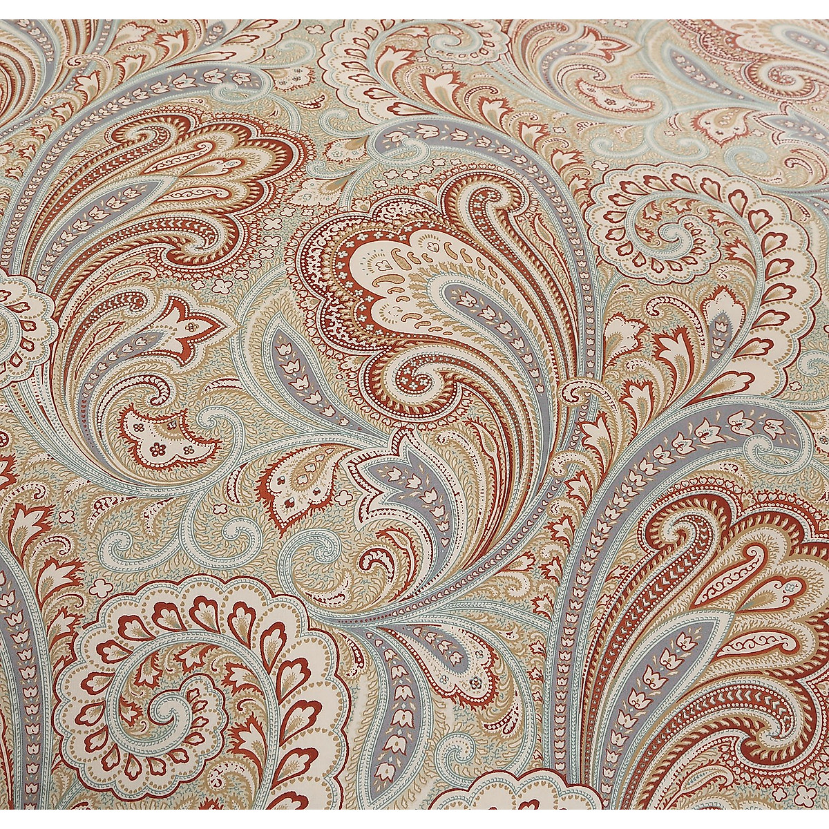 Softta Luxury Paisley Bedding Design 800 Thread Count 100% Cotton Bohe Vintage Bohe Vintage 3Pcs Duvet Cover Set,King Size,Khaki