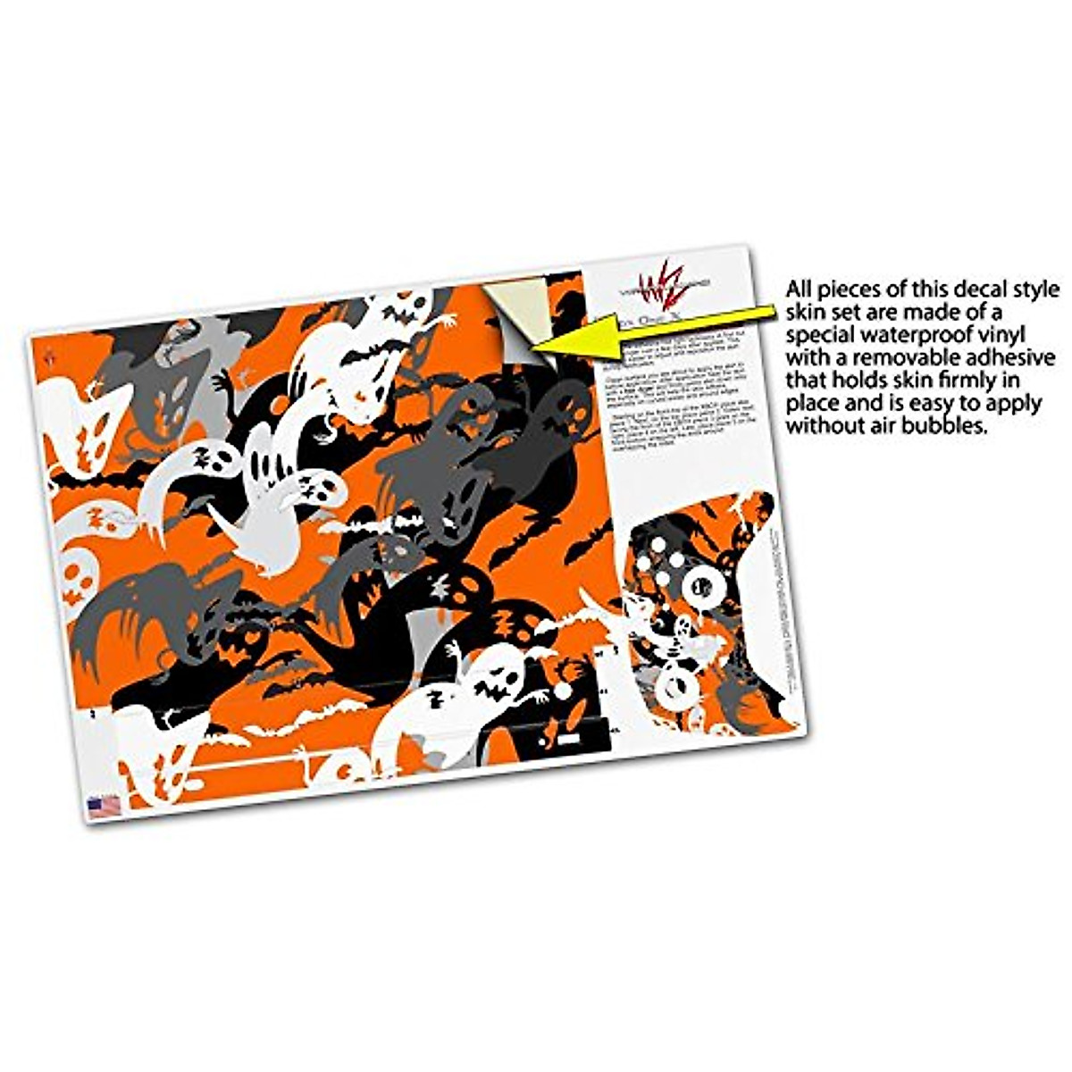 WraptorSkinz Decal Vinyl Skin Wrap Compatible with Xbox One X Console and Controller - Halloween Ghosts