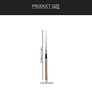 Hemoton 1 Pair Stainless Steel Sushi Chopstick Reusable Chopsticks Sashimi Chopsticks Japanese Style Chopsticks with Wooden Handle for Home Restaurant