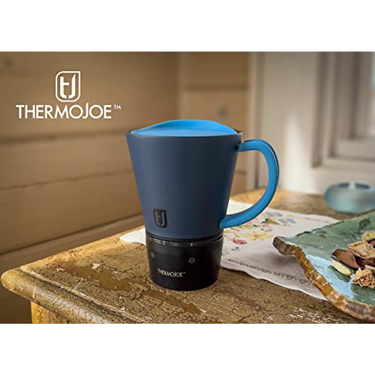 ThermoJoe 14 Oz. Rechargeable Heated Smart Thermo Mug for Coffee and Tea with Temperature Control