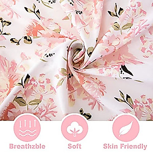 Crib Sheets Girl 2 Pack Set, 2 Pack Toddler Bed Sheets Set, Floral Print Fitted Crib Sheet for Standard Crib & Toddler Mattress, Size 28 x 52 inches, Pink N Floral