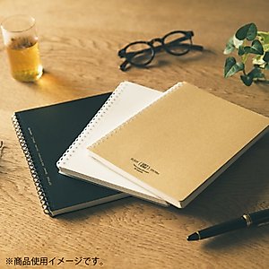 KOKUYO Spiral Lined Notebook, 10'' x 7'' Business Journal B5 Soft Ring Notebooks with A 6mm Ruled, 80 Perforated Sheets, Clear 1 Subject Notebook, Note Taking for Work. Japan Import (SU-SV508B-T)