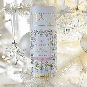 Primrosia 24 Pastel Dual Tip Markers, Fine Tip and Brush. Perfect for art, illustration, drawing, calligraphy and bullet journals