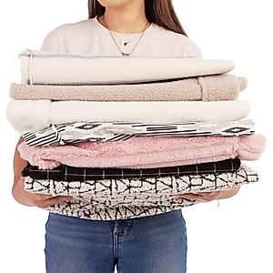 EveryYay Black Squares Removable Bed Cover for Dogs, 40" L X 30" W X 5" H