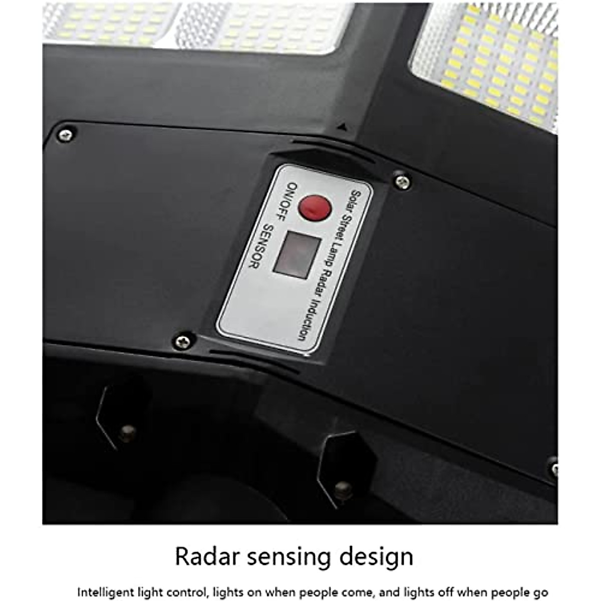 Solar Street Light, Dusk to Dawn Solar LED Light, 600W-1000W Solar Street Lights Outdoor lamp, with Radar Sensor, for Parking Lot/Stadium/Yard