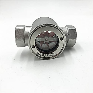 1/2" 3/4" 1" 1-1/4" 1.5" 2" BSP Stainless Steel 304 Sight Water Flow Indicator With Concentric PTFE Impeller (3/4" DN20)