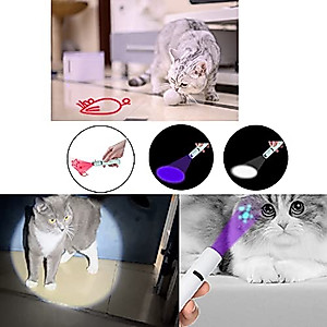 PARTSPOWER Laser Pointer Interative Cat Toy for Cats to Chase, Rechargeable Red Laser Light Pointer Exercises Training Tool for Kittens Cats Dogs (Purple)