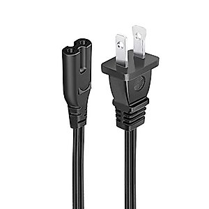 UL Listed 8.2ft 2 Prong Power Cord for Xbox One 1 S Game Console 2-Slot AC Power Cord Supply Cable Replacement