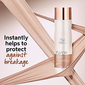 Wella Professionals Fusion Intense Repair Shampoo For Damaged Hair, Hair Repair, Anti Hair Breakage, 8.4 oz