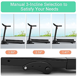 GYMAX Folding Treadmill, Electric Motorized Fitness Exercise Running Machine for Home Gym Office with 12 Preset Programs, Heart Sensor and Moving Wheels Manual Incline Cardio Training Treadmill