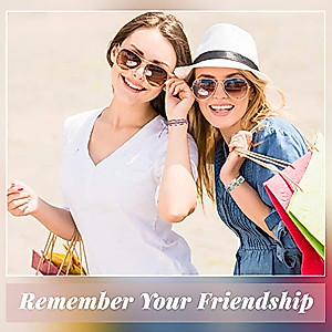 Yaomiao 36 Pieces Friendship Bracelets Braided Bead Bracelets Stackable String Woven Bracelets Stretch Waterproof Adjustable Bracelet String for Women Teen Girls