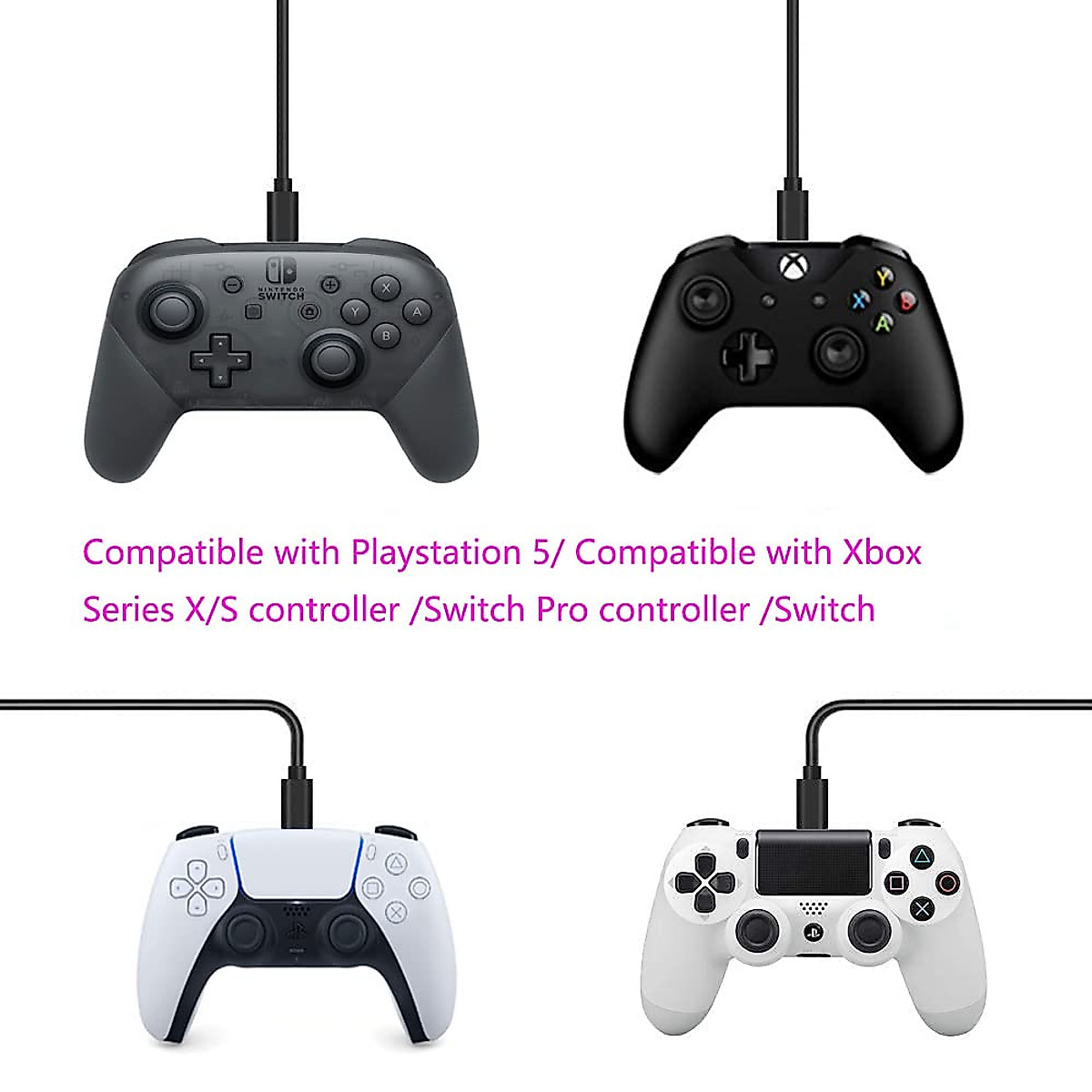 PS4 Charging Cable AC Wall Compatible for Playstation 4PS4 SlimPS4 Pro,Playstation DualSense Wireless Controller Charger Cord DualShock 4 Wireless Controller,Playstation 5PS5 Charger Cable
