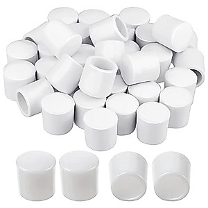 YuGtcen Door Stop Bumper Tips 24 Pack, Doorstopper Bumpers White Silicone Rubber Replacement Stopper Ends Caps,Rubber Door Stop Stud Replacement Tips Universal Fit for Wall Floor Protection