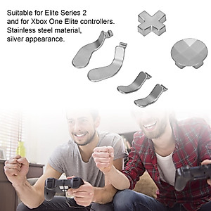 LAJS Trigger Paddles and 2 D Pads, Game Controller Cross Pads Replacement for Elite Series 2