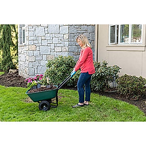 Garden Star 70019 Garden Barrow Dual-Wheel Wheelbarrow/Garden Cart