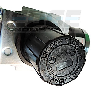 HEAVY DUTY IN-LINE COMPRESSED AIR PRESSURE REGULATOR FOR AIR COMPRESSOR, 7 TO 215 PSI ADJUSTABLE, HIGH FLOW RATE, WALL BRACKET AND GAUGE INCLUDED (3/4" NPT, 140 CFM)