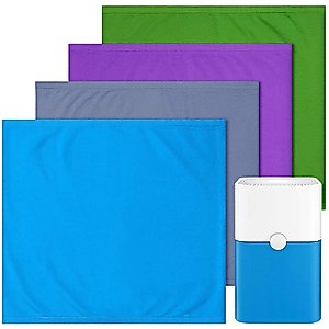 isinlive 4 Pack Replacement Washable Pre-Filters Compatible with Blueair Blue Pure 211+ Air Purifier, Removes Pollen, Dust, Pet Dander and Other Airborne Particles（Blue, Grey, Green, Purple)