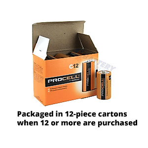 DURACELL C12 PROCELL Professional Alkaline Battery, 12 Count