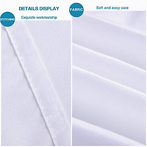 FLXXIE Microfiber European Pillow Shams Set of 2, Fade, Wrinkle and Shrinkage Resistant Soft Pillow Covers with Envelope Closure Euro Sham Covers (White, 26x26 Inches)