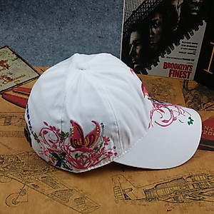 Trucker Hats California H Womens Hat Trendy Creativity Flowers Butterfly Sequins Embroidered Baseball Cap White