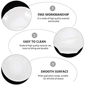 Hemoton Serving Tray Round 6pcs Melamine Seasoning Dish Mini Shell Shape Sushi Soy Dipping Bowl Appetizer Plates Serving Saucers Small Tea Bag Holder for Kitchen Home Accessory Tray