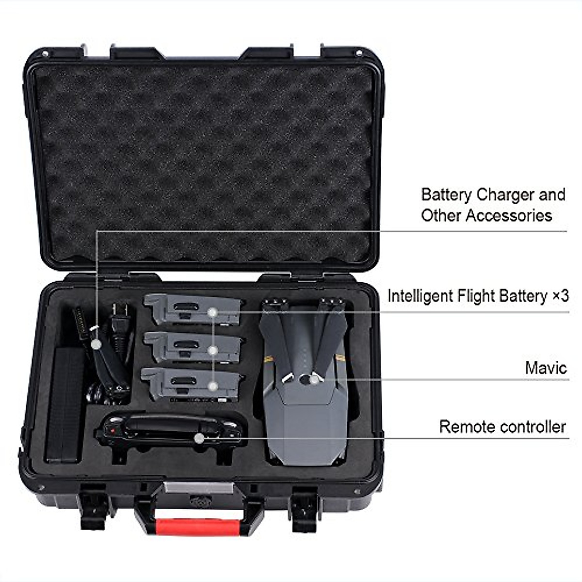 Smatree 10.2L Waterproof Carrying Case Compatible for Mavic Platinum/DJI Mavic Pro Mavic Fly More Combo（Not fit for Mavic 2 Pro/Mavic 2 Zoom）