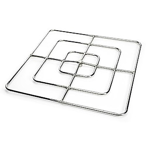 HPC Fire Square Stainless Steel Fire Pit Burner (FRSSQ-36-NG), 36x36-Inch, Natural Gas