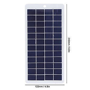 Solar Panel Kit 5W 12V Transmittance Solar Panel Charger for Street Lighting Outdoor Solar Advertising Polycrystalline Silicone Solar Panel