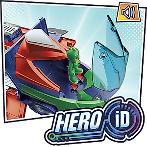 PJ Masks Toys PJ Launching Seeker Car Playset with Sounds, 2-in-1 Vehicle and Car Launcher, Preschool Toys for 3 Year Old Boys and Girls and Up